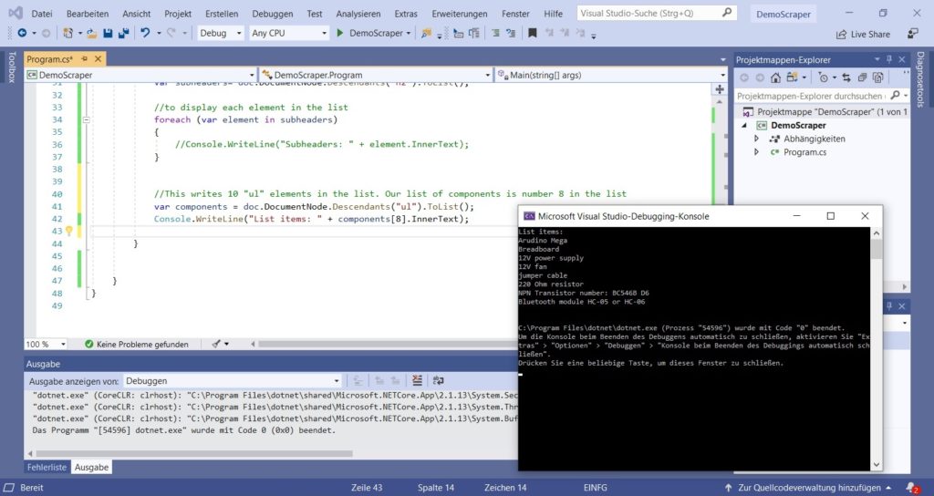How to program a web scraper in C# ᐅ Step by step explanation