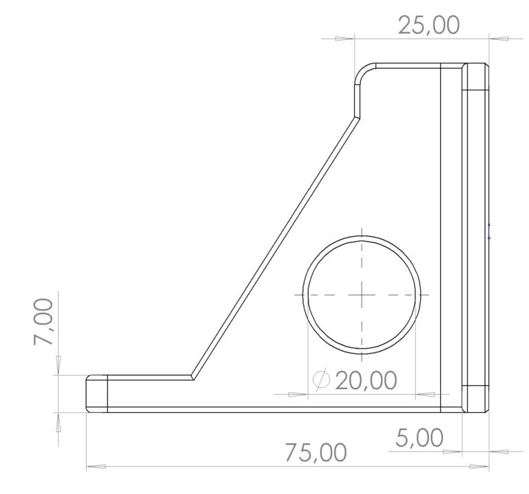 STL for Stepper Stand Nema 17 Created with SolidWorks 2025!